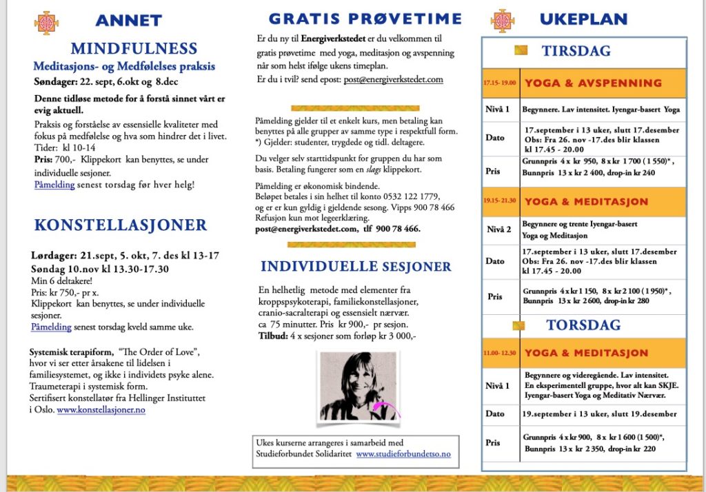 Energiverkstedet | Yoga – Mindfulness – Meditasjon – Familiekonstellasjoner – Stavanger